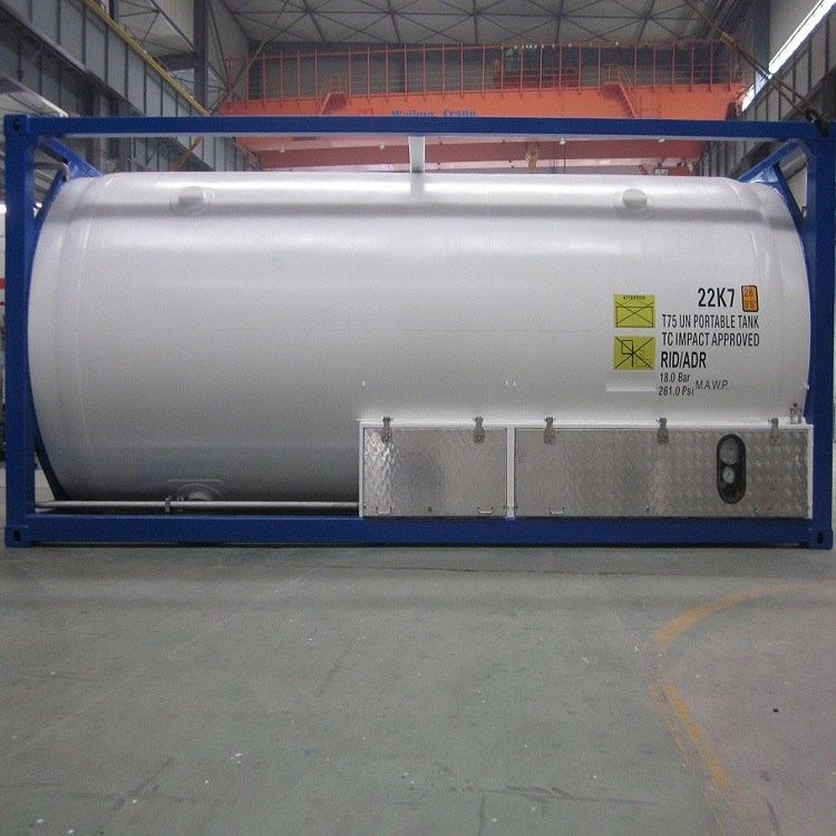 LAR LNG LO2 LN2 20' Cryogenic Storage Tank SA-240M 304 T75 Tank Container